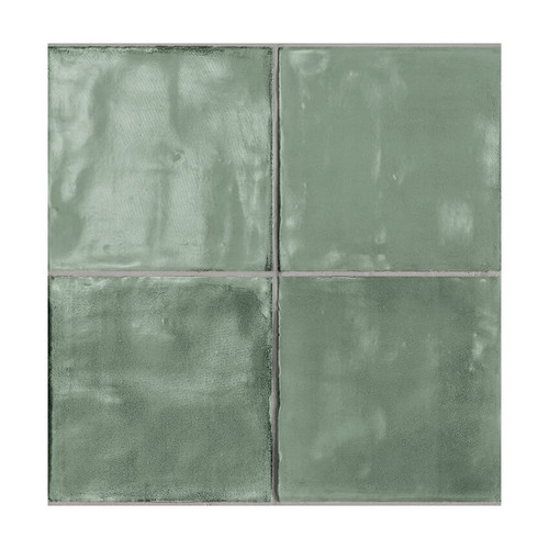 Tsquare Mint Tea Glossy Ceramic 6x6 Wall Tile - Tiles Direct Store