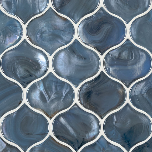Blue Shimmer Arabesque Mosaic - Tiles Direct Store