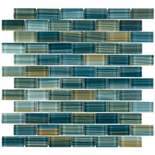 Splash Neptune Emerald Mosaic 1x2 - Tiles Direct Store