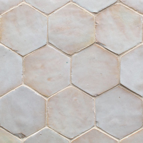 Zin Fog Glossy Ceramic Nouveau 4 in. Hex - Tiles Direct Store