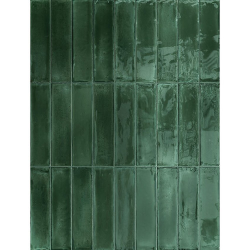 Archer Verde Glossy Brick 2X10 - Tiles Direct Store