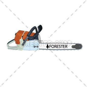 Chainsaw Decal - Forester Shop
