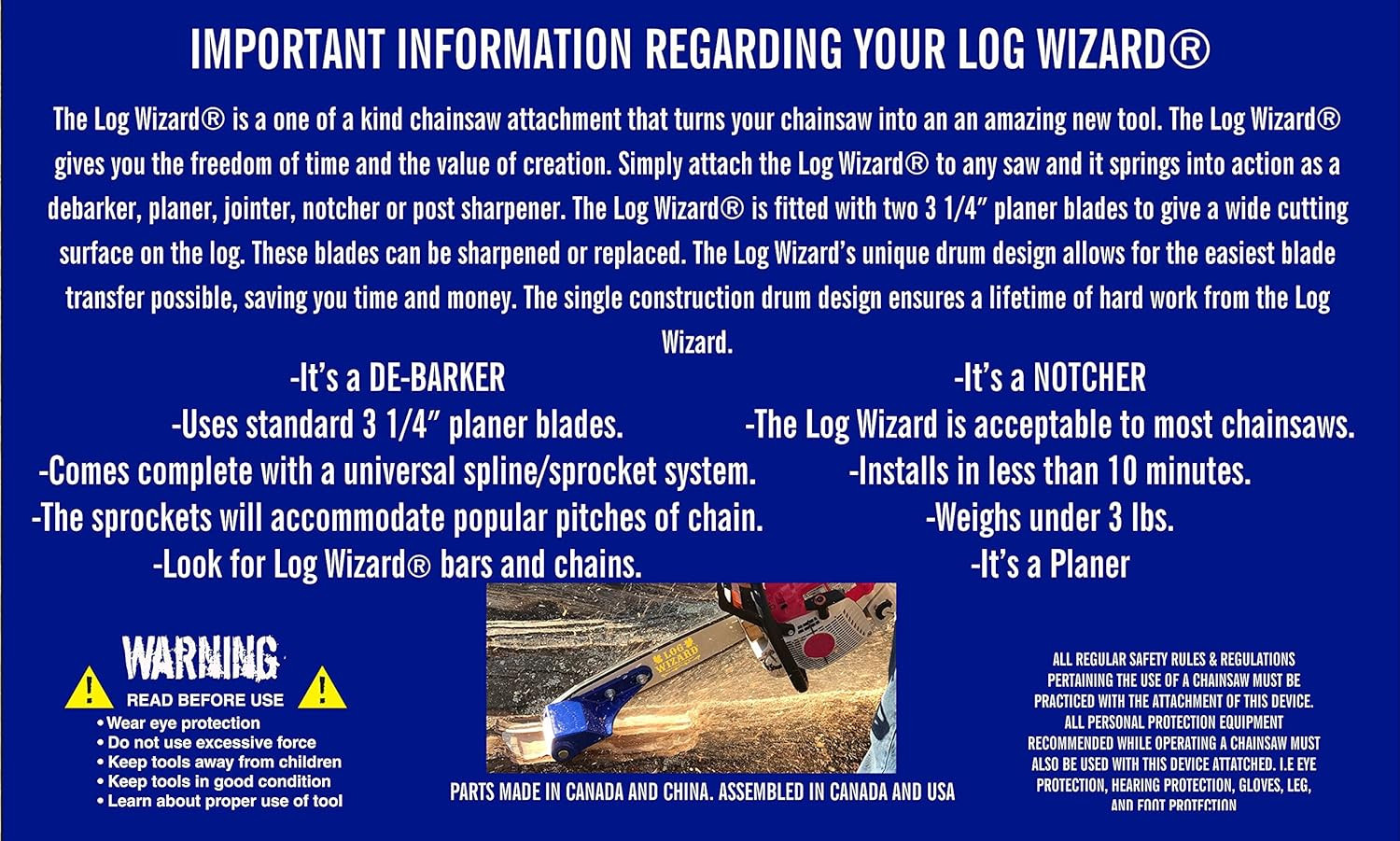 Forester Log Wizard Debarker w/ Carry Case - Forester Shop