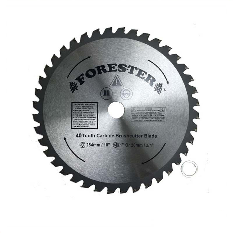 Forester 40 Tooth Carbide Tip Brush Cutter Blade - 10" x 1" / 20mm ...