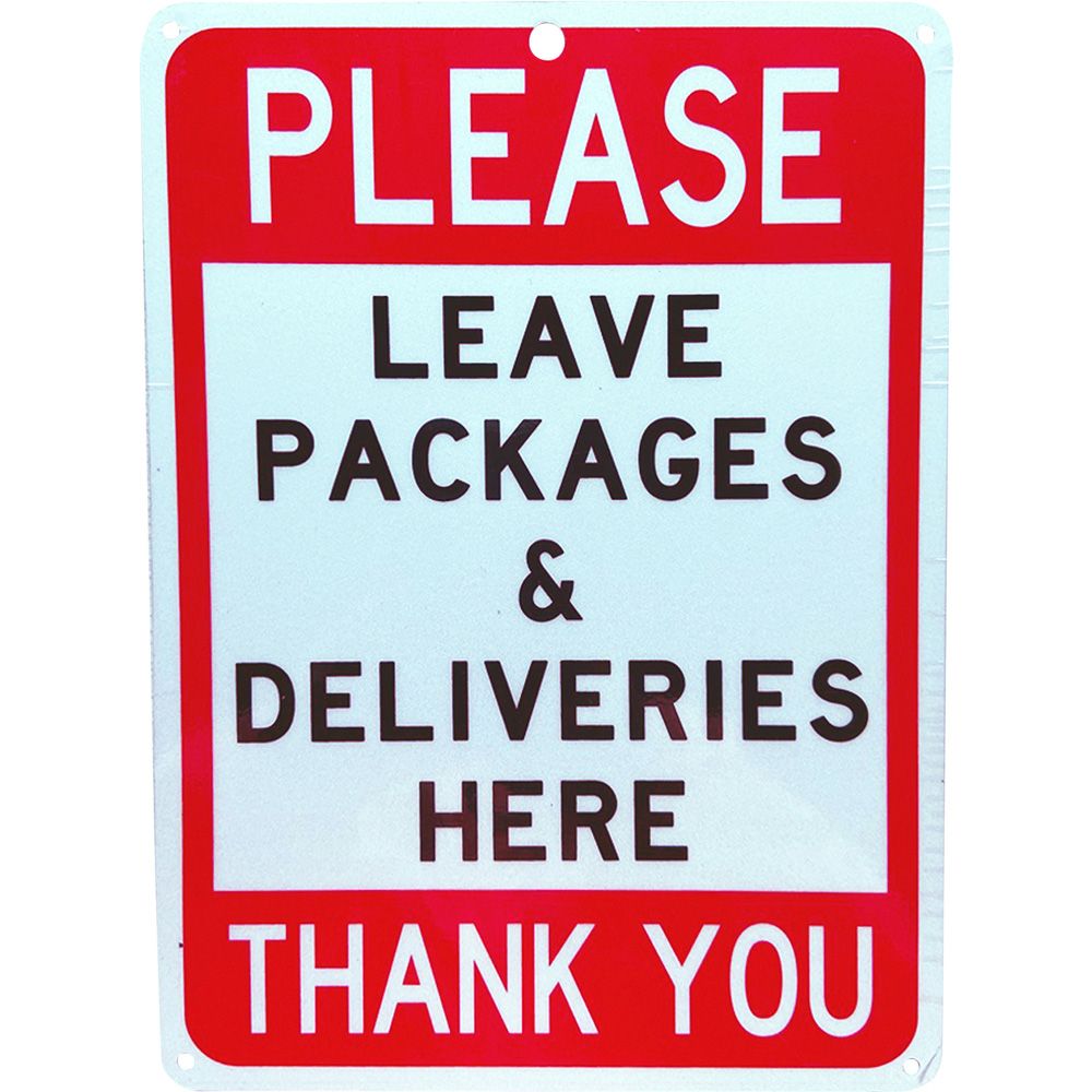 Forester 7" x 10" Reflective Aluminum Sign - Deliveries Here - Forester ...