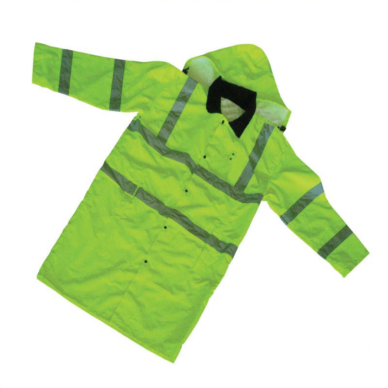 Forester Hi-Vis Extra Long Rain Slicker - Hi-Vis Safety Green ...