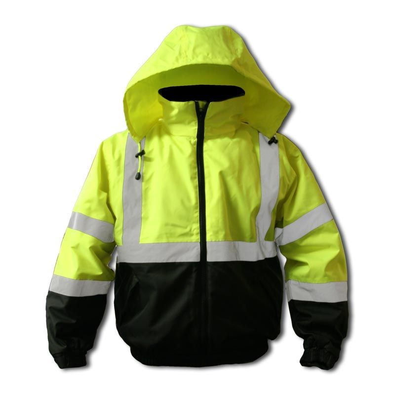 Forester Hi-Vis Insulated Bomber Jacket - Safety Green - Forester Shop