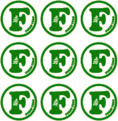 Forester Round Logo Helmet Decal Pack - 1" x 9 - Forester Shop