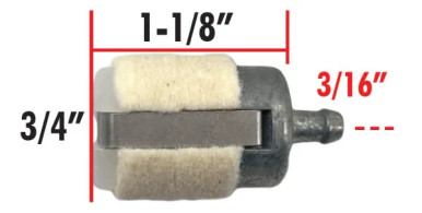 Forester Replacement Weighted Fuel Filter - Fits 3/16" Fuel Line ...