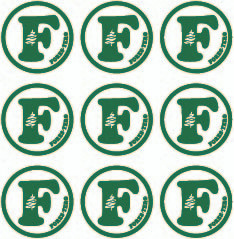 Forester Round Logo Helmet Decal Pack - 1" x 9 - Forester Shop
