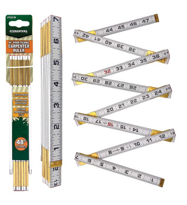 Forester Wood Folding Carpenter/Log Ruler - 48" & 72" Lengths ...