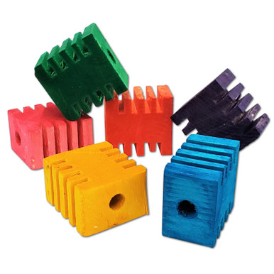 BirdToyBuilder.com - 1-5/8" x 1-1/2" x 1" Groovy Block