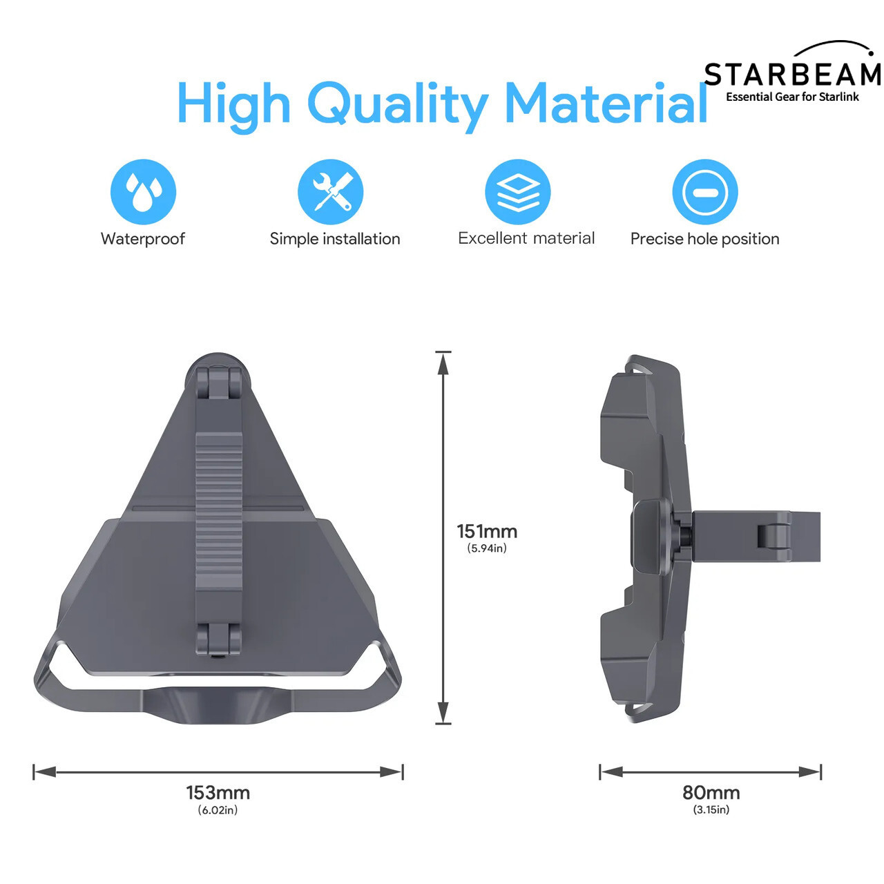 STARBEAM Starlink Mini Roof Pivot Mount