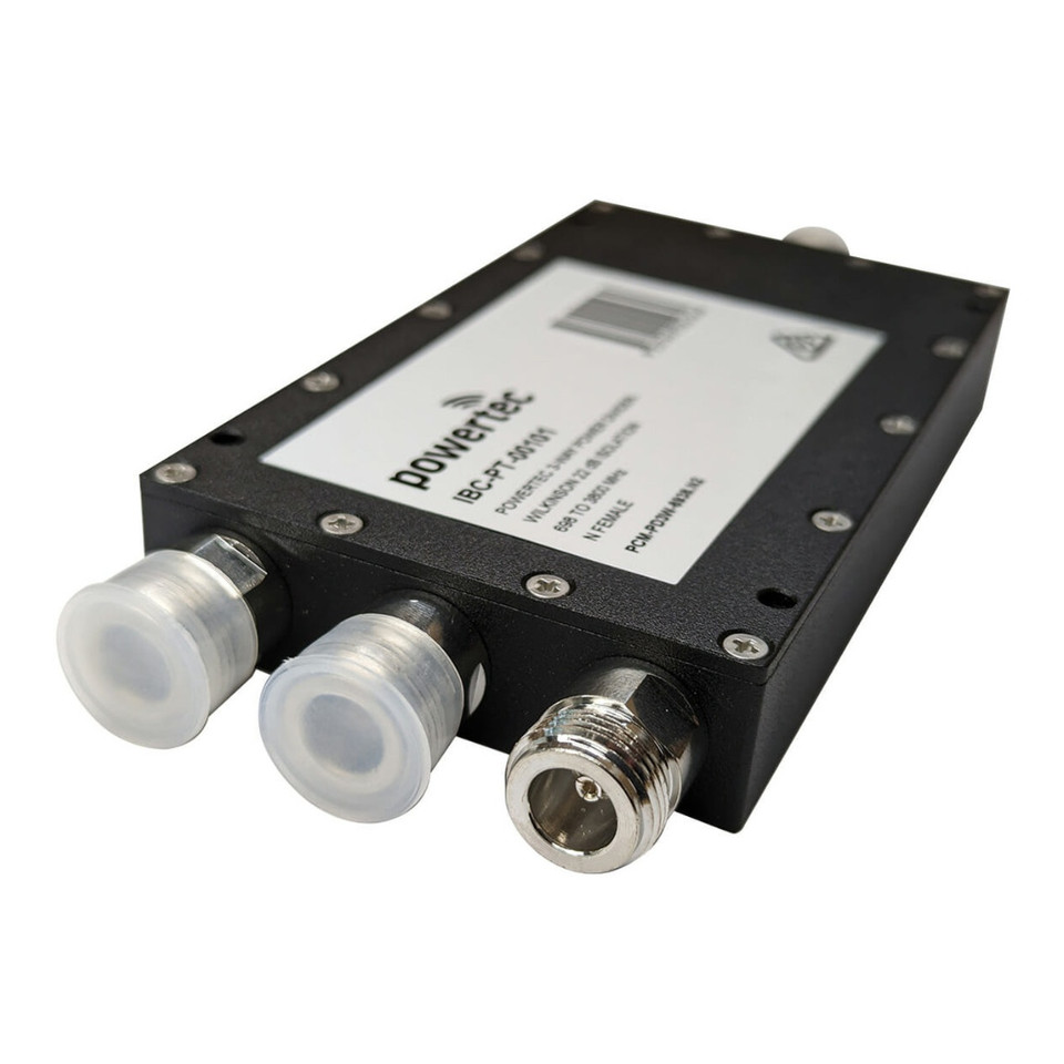 Powertec RF Power Divider 2-Way, 698-3800MHz, SMA Female, Wilkinson ...