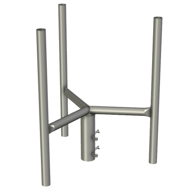 GC76 Series Galvanised Steel Headframe, 3 Sector