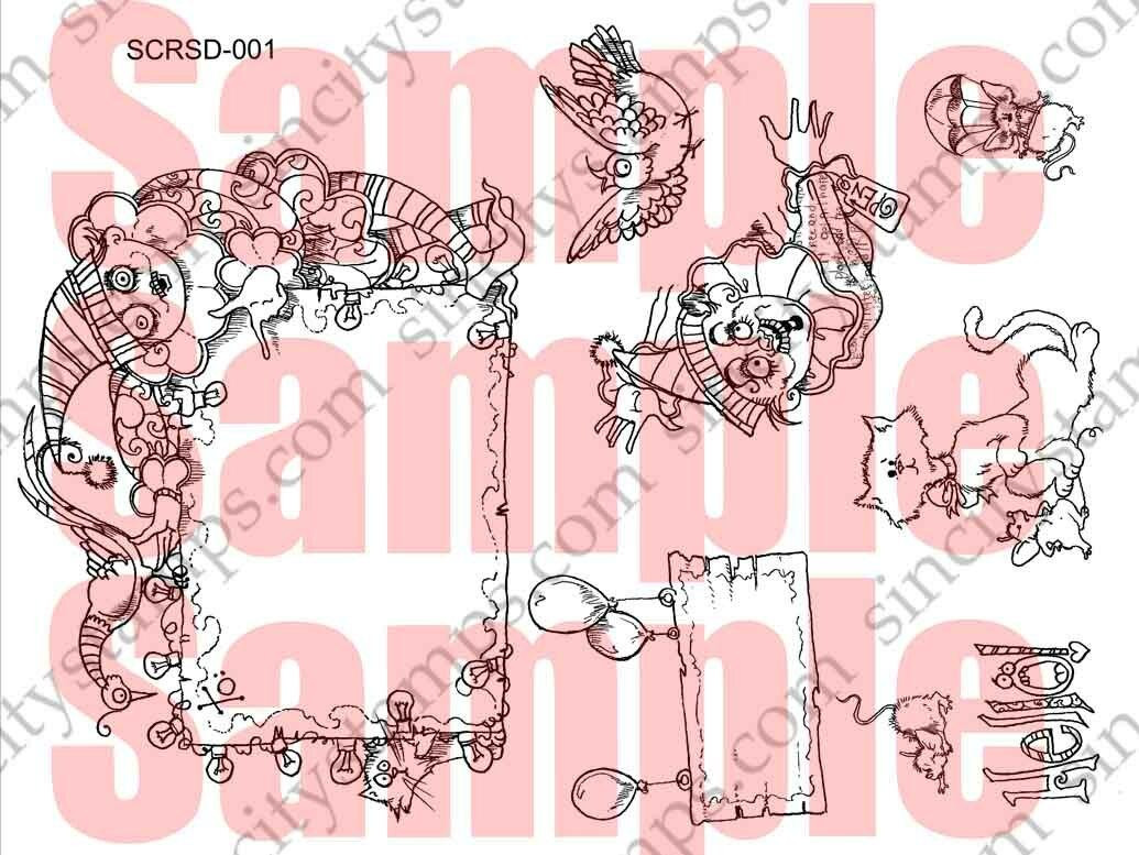 Wildflower, Yikes! by Monique van Dijk Rubber Art Stamp Set SCMVD0001 ...