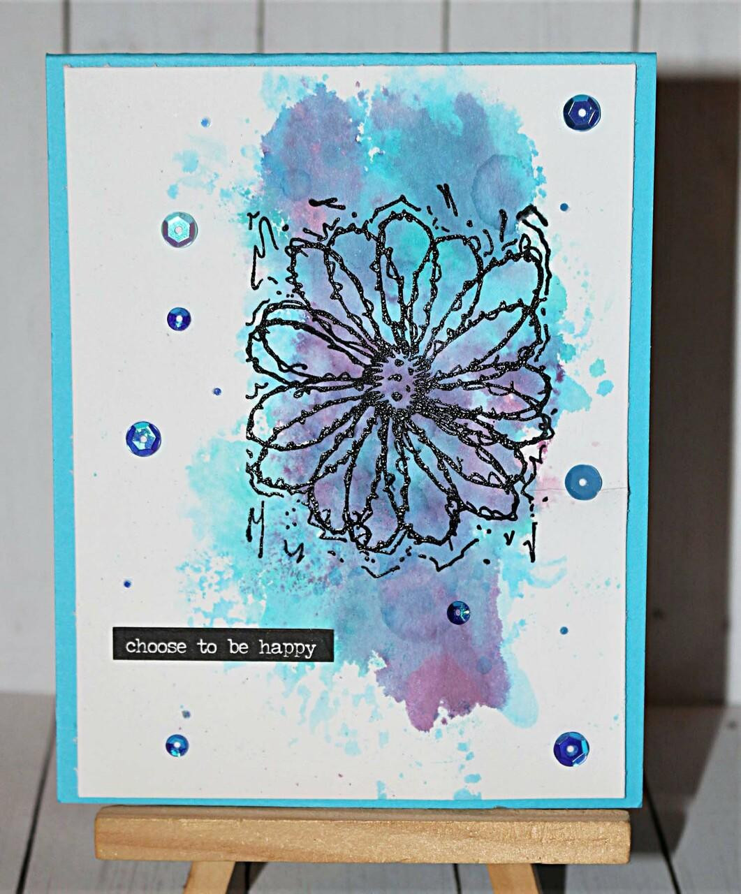 Scribble Flower Daisy Mixed Media Art Rubber Stamp designed by Pam Bray ...