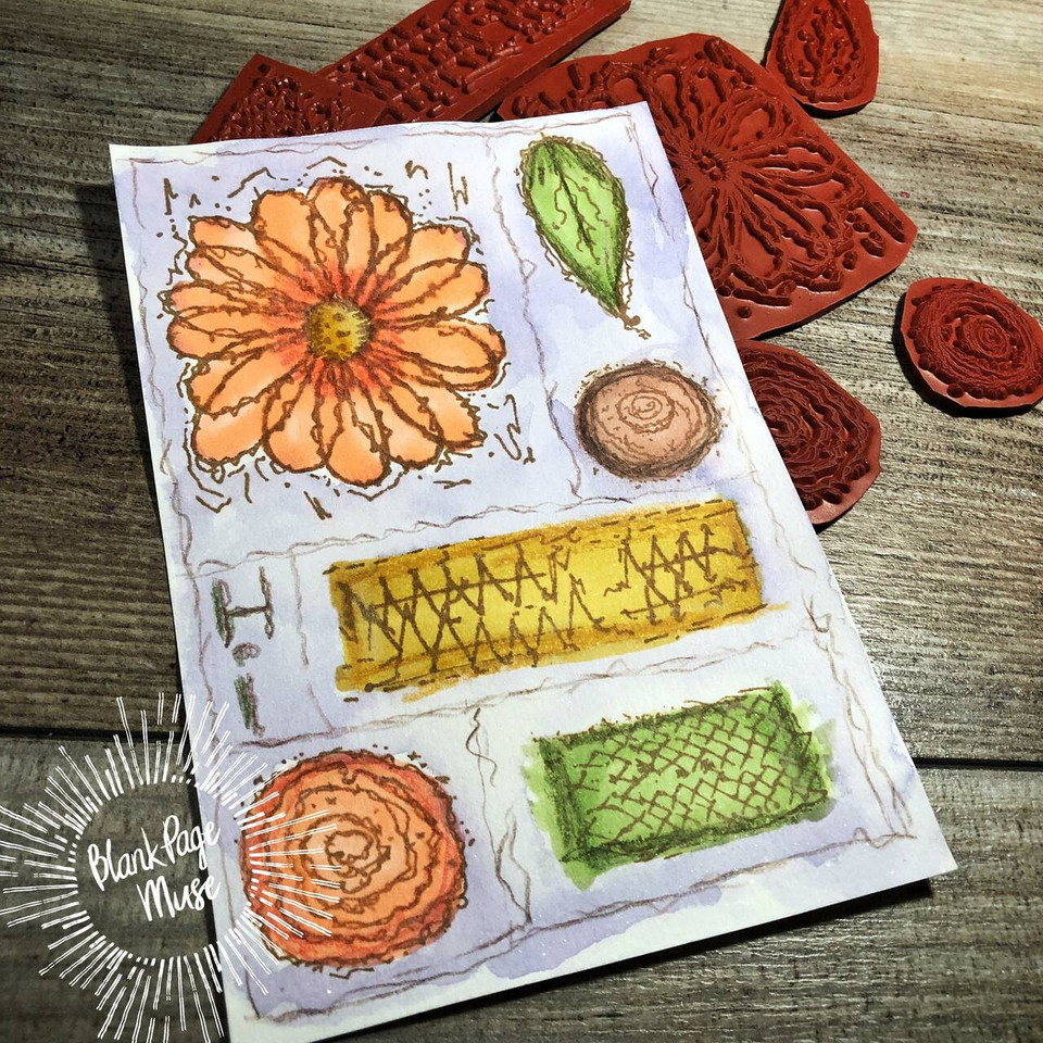 Scribble & Scratch Mixed Media Set 2 Art Rubber Stamps designed by Pam ...