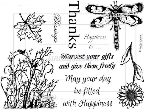Fall Rubber Stamp Sheet Set by Pam Bray Designs - Blank Page Muse Art ...