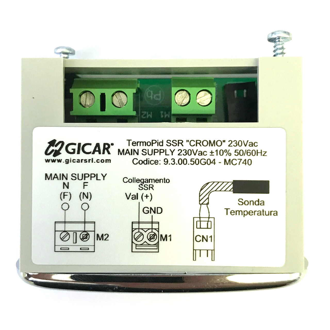 PID Digital Temperature Controller 230V - SILVER Bezel - BLUE Display ...
