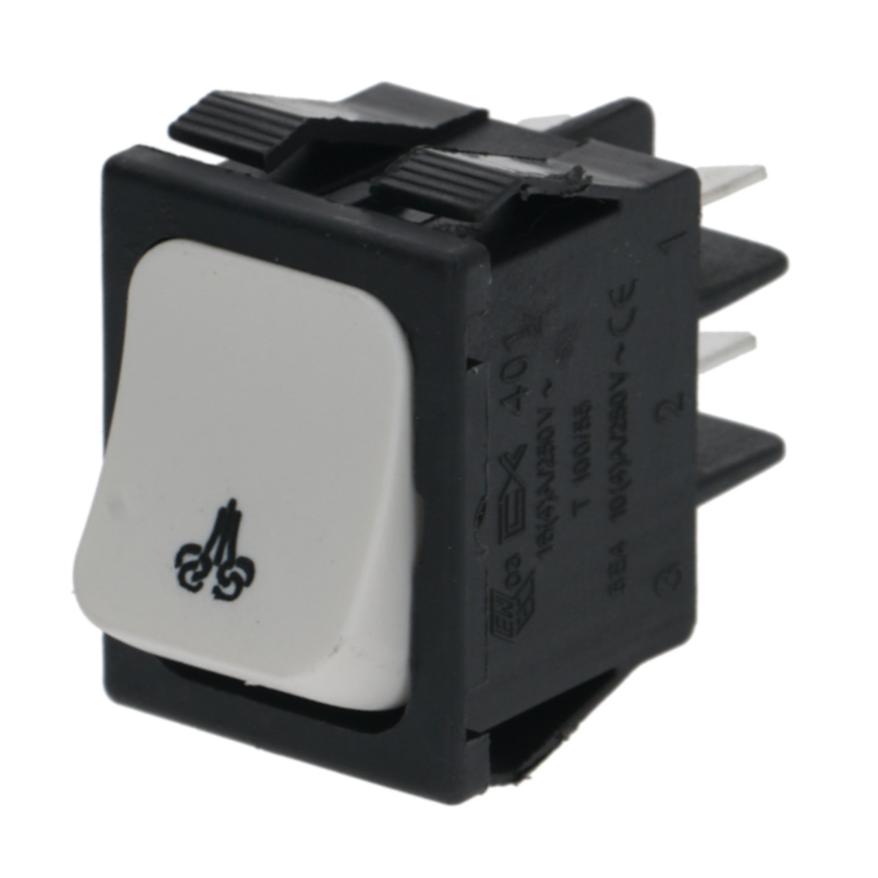 White Momentary Switch "HOT WATER" - 30mm x 22mm - 16A 250V - ESPRESSO ...