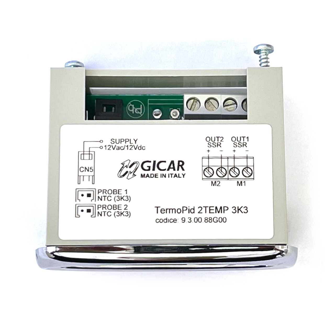 PID Digital Temperature Controller Silver Bezel 12Vac 12 Vdc - GICAR 9. ...