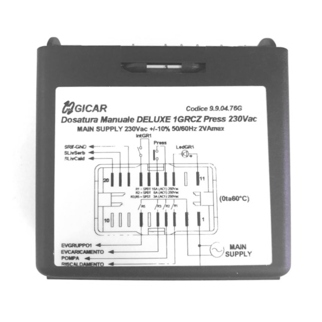 Control Box - Water Level Auto-fill Regulator 230Vac - GICAR 9.9.04.76G ...
