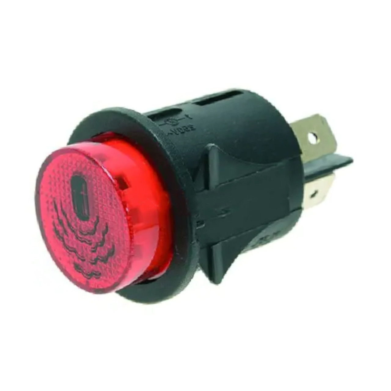 RED Illuminated Momentary DPST Switch Circular "STEAM"- Hole OD 25mm ...
