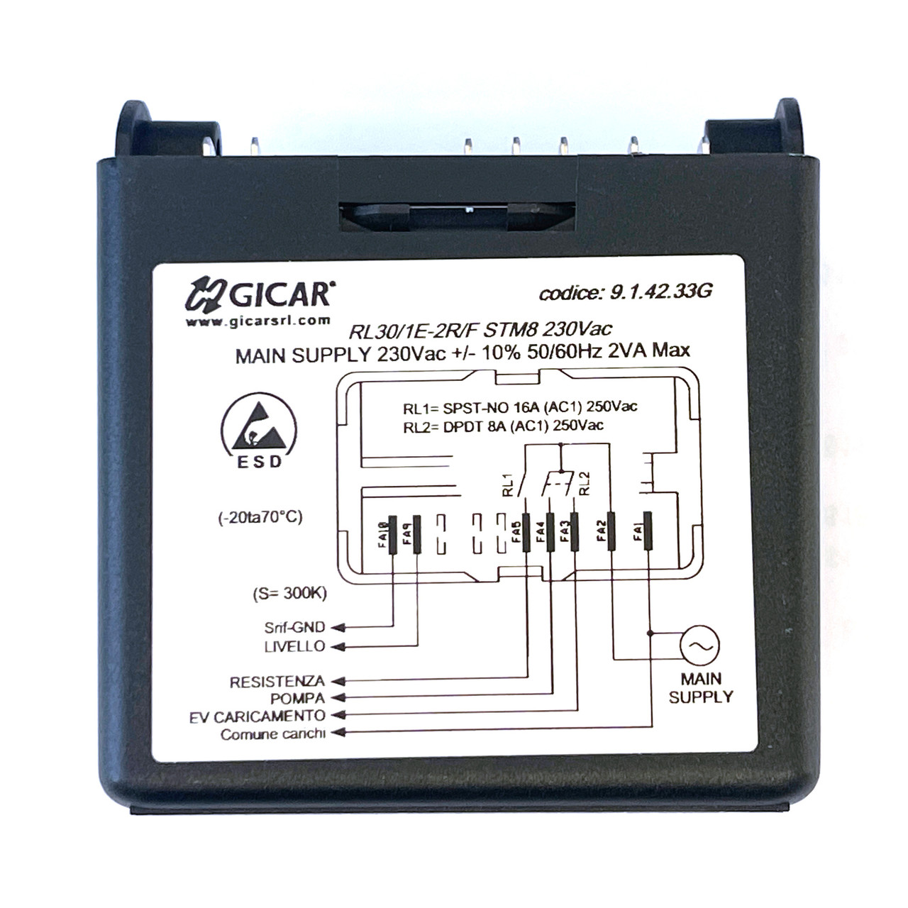 Control Box - Water Level Auto-fill Regulator - 230V - GICAR 9.1.42.33 ...