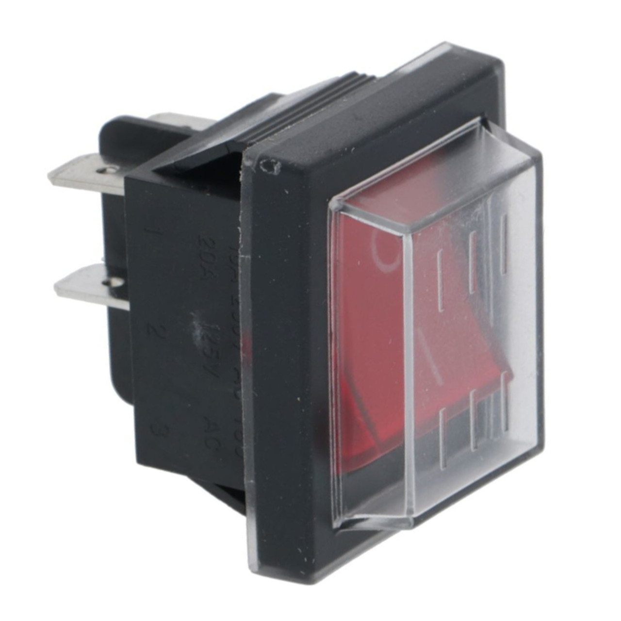 Red Illuminated DPST Switch "I/O" - 30mm x 22mm - 16A 250V - 3319933 ...