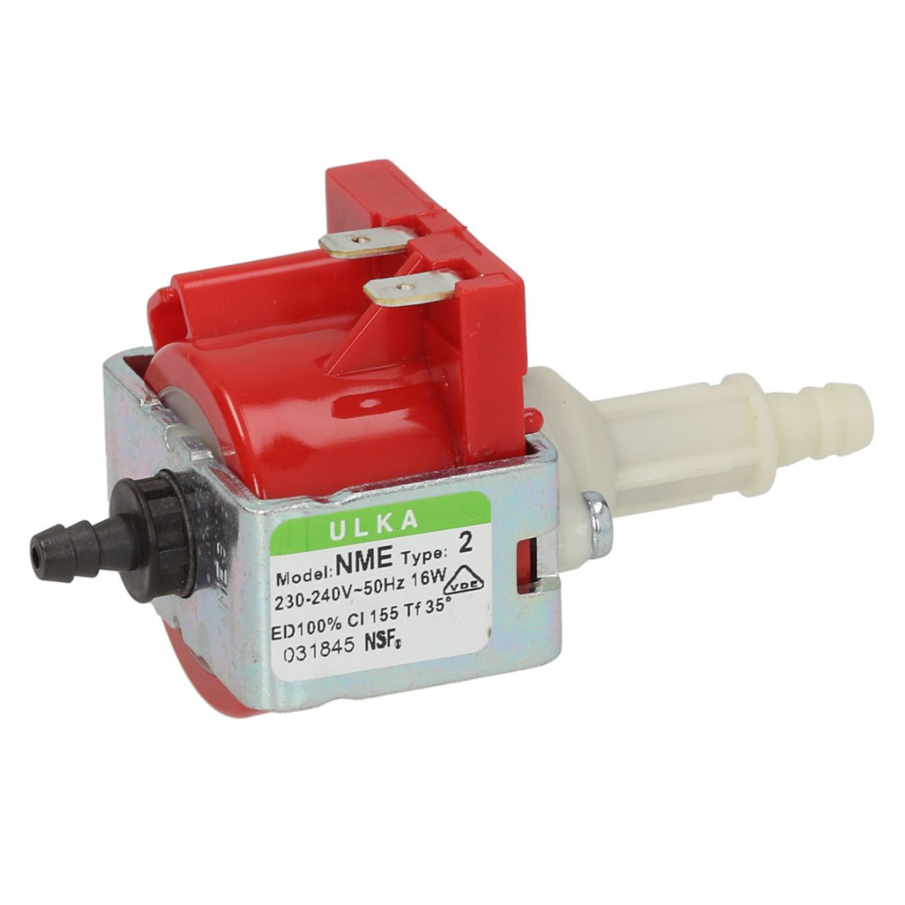 ULKA NME 2 Espresso Machine Vibration Pump - OUT 6.6mm barbed - IN 5mm ...