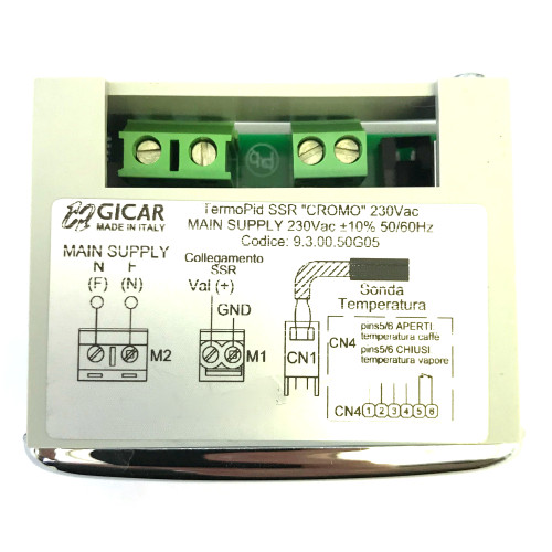 PID Digital Temperature Controller 230V - SILVER Bezel - BLUE Display ...