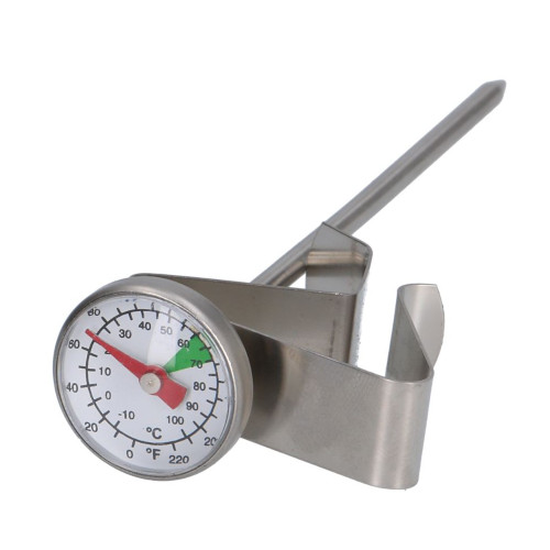 Milk Steaming Thermometer with Clip - 0-100 degree C - 25mm Face ...