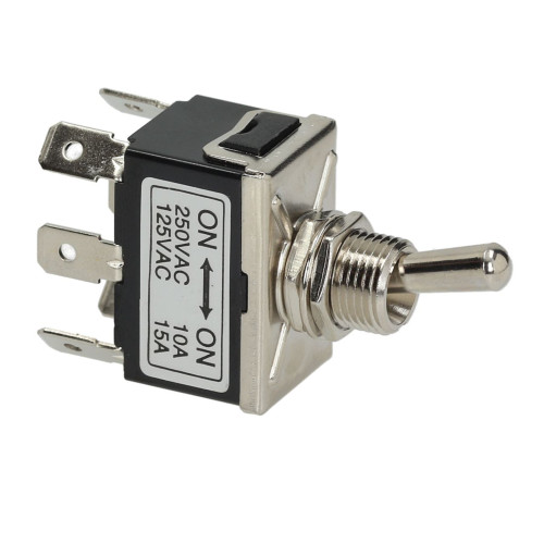 Lever Toggle Deviator Switch ON-ON DPST - Hole 12mm - 10A 250V ...