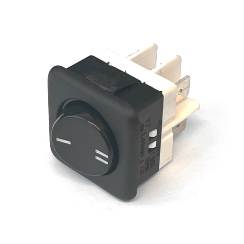 Black DPST Deviator Switch "I" "II" ON-ON - Hole 25mm x 25mm - 250V ...