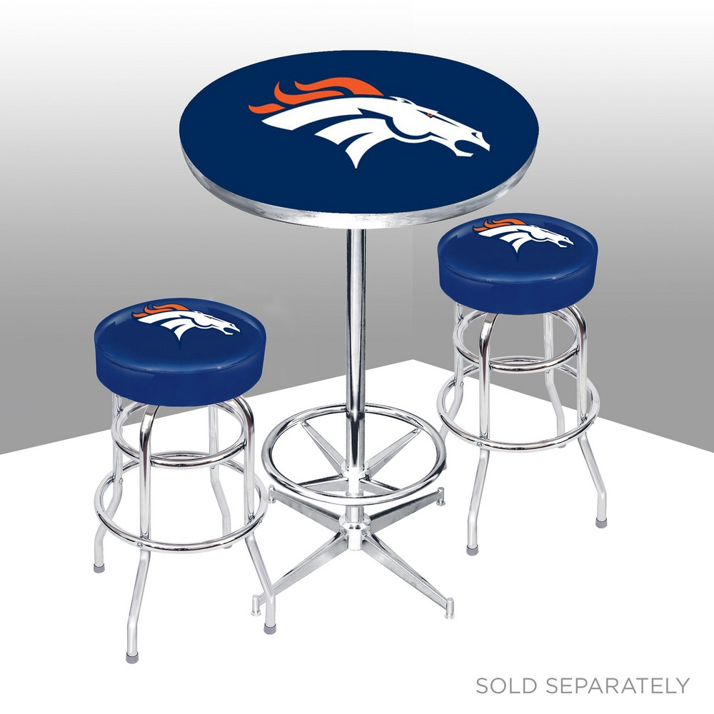 84-3003 Denver Broncos 27" Chrome Pub Table, FREE SHIPING