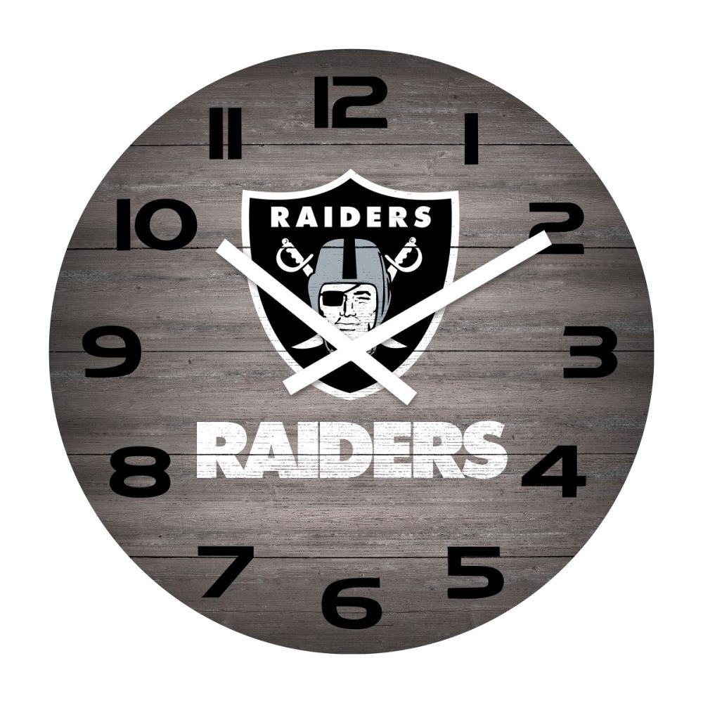 Las Vegas Raiders 16" Weathered Clock, 661-1010