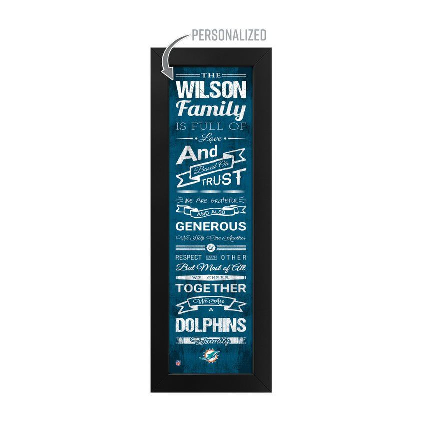 Miami Dolphins Family Cheer Custom Print