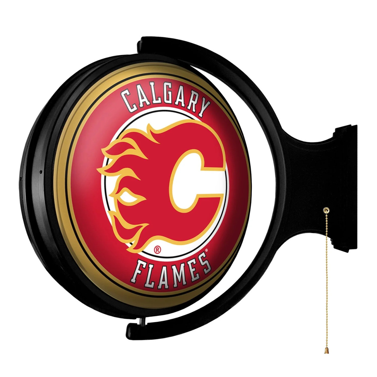 Calgary Flames Original Round Rotating Lighted Wall Sign Nhcalg 115 01
