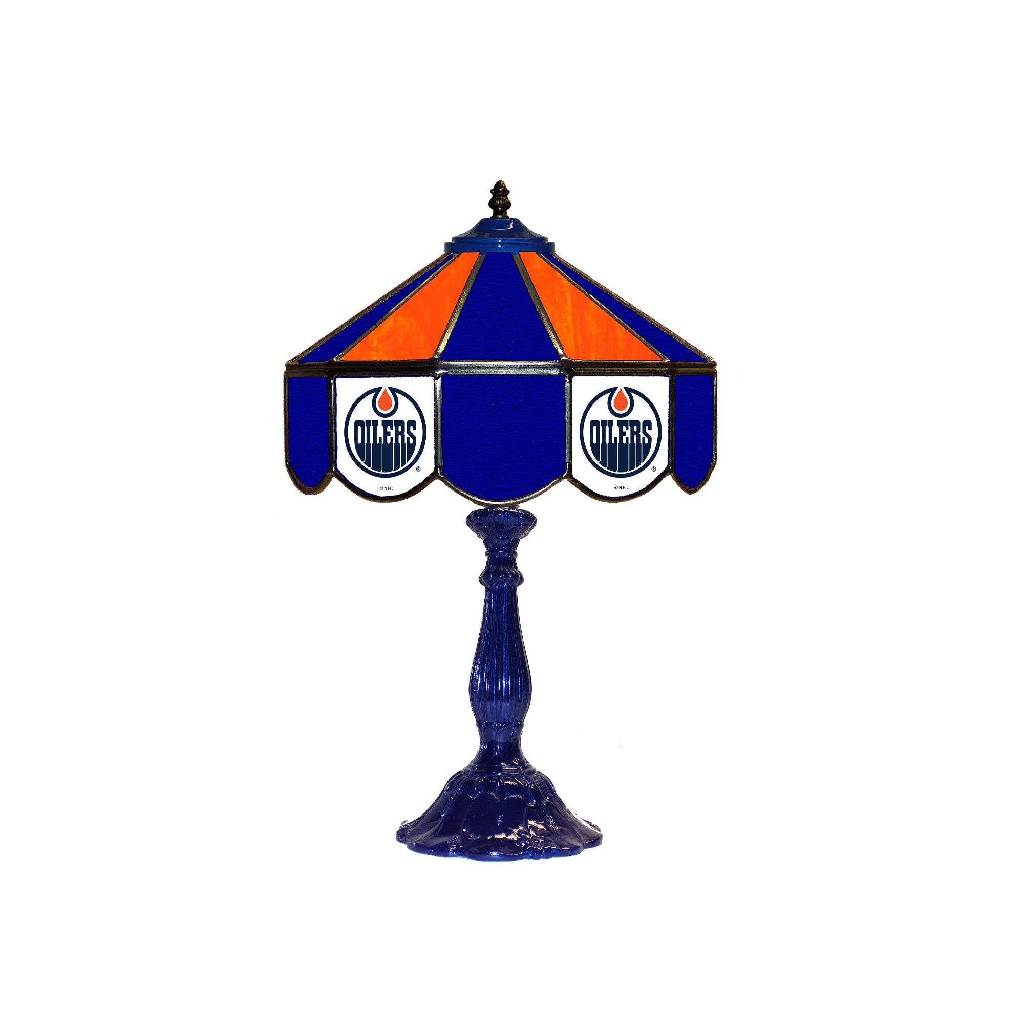 Edmonton Oilers 21" Glass Table Lamp