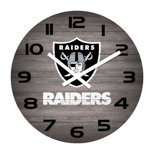 Las Vegas Raiders 16" Weathered Clock, 661-1010
