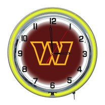 656-1041 18" Washington Commanders Neon Clock, FREE SHIPPING