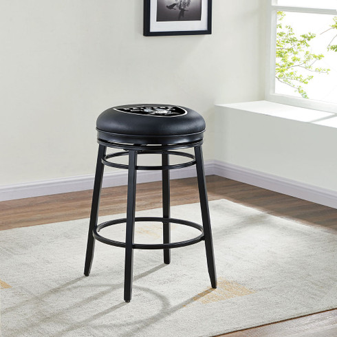 Las Vegas Raiders Black 30"Swivel Bar Stool , 665-1010