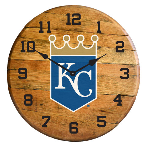 Kansas City Royals Oak Barrel Clock, 630-2016