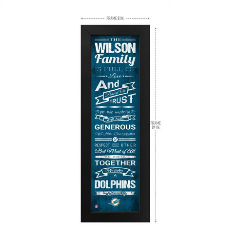 Miami Dolphins Family Cheer Custom Print