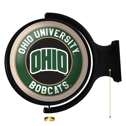 Ohio Bobcats Mascot Logo Rotating Lighted Wall Sign, NCOHIO-115-02