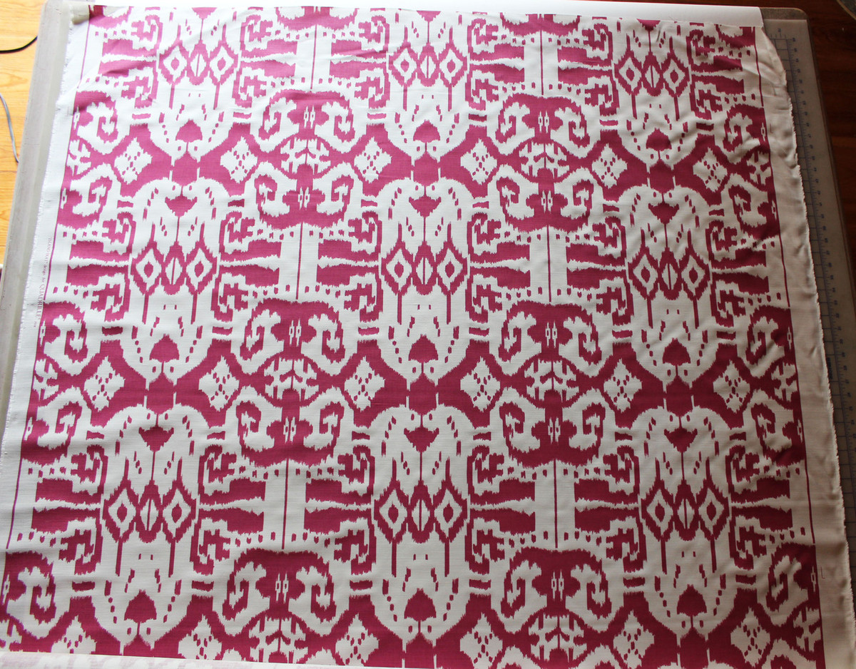 Custom Pillow in Quadrille China Seas Island Ikat
