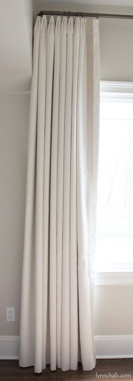 Custom Euro Pleated Drapes in Kravet Dublin Linen with Samuel & Sons ...