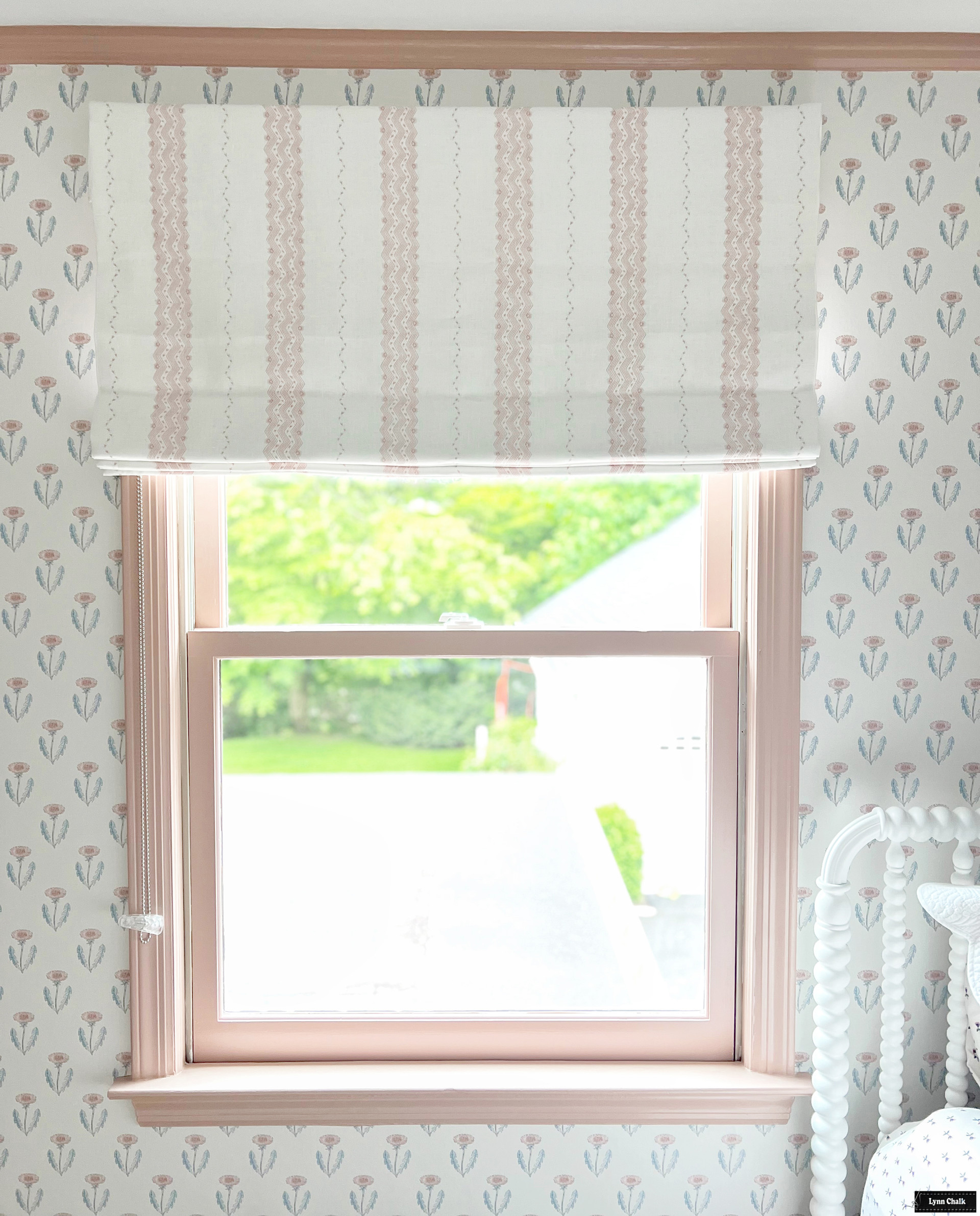 Anna French Japonic Stripe (Navy) Custom Roman Shade