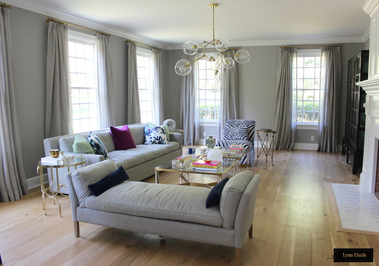 Dining Room - Custom Sheer Unlined Drapes